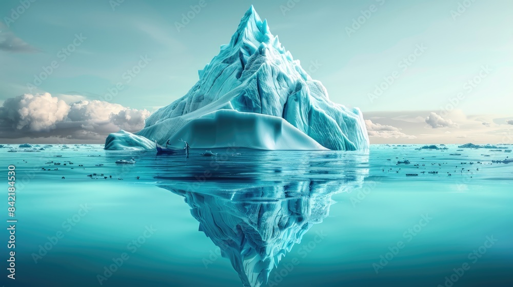 Tip of the iceberg. Business concept. Iceberg. Success business ...