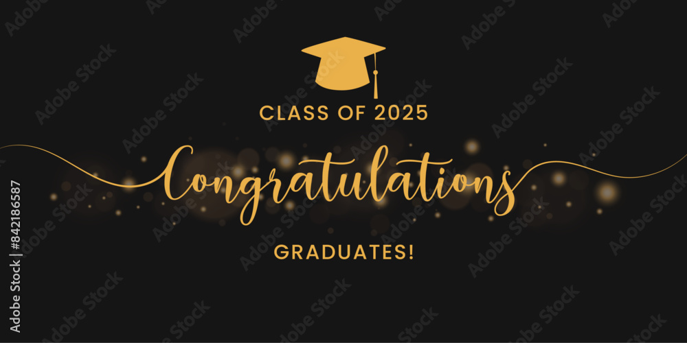Graduation greeting vector background design. Congrats graduates class ...