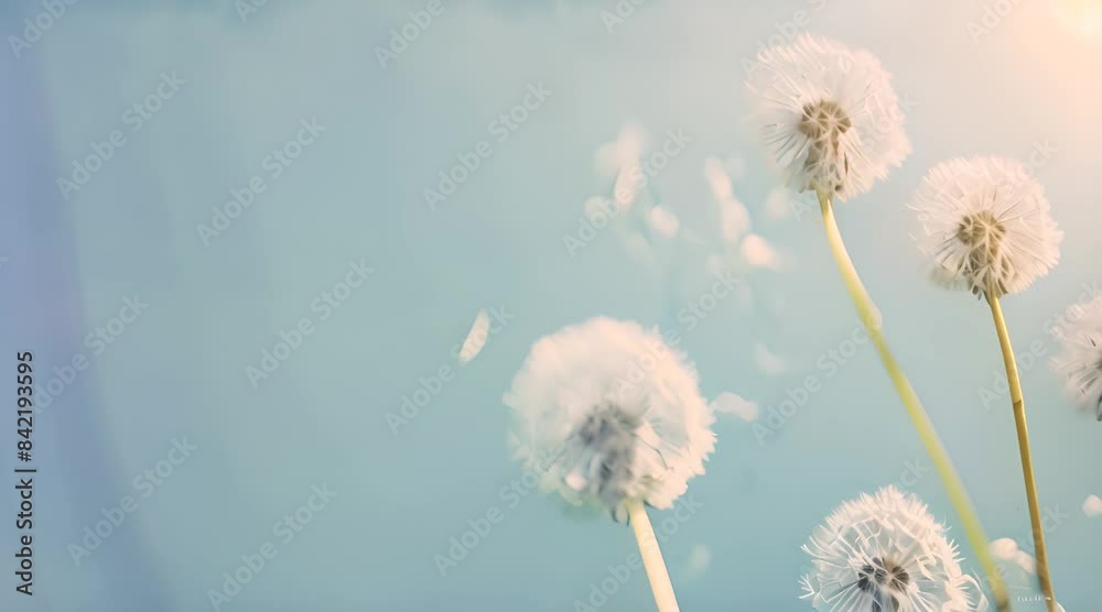 Dandelion fluff background for aesthetic minimalism style background ...