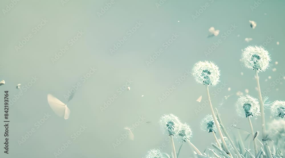Dandelion fluff background for aesthetic minimalism style background ...