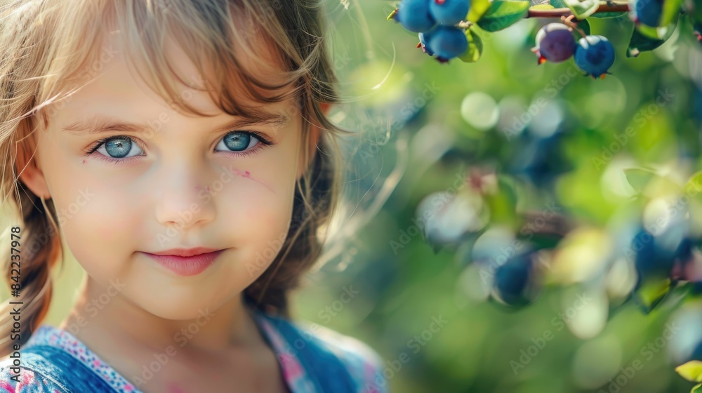 The little girls nose, face, hair, smile, eyes, and ears light up as ...