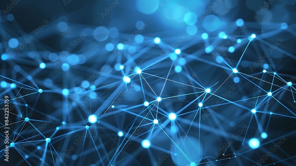 Abstract representation of AI-driven technology linking multiple ...