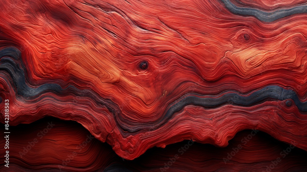 Vibrant Jarrah Wood Texture with Bold Red Patterns - Seamless 4' x 8 ...