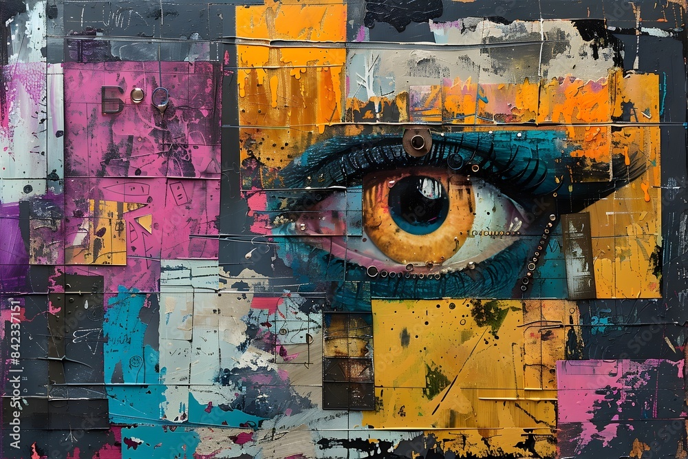 Captivating Surrealist Digital Art Texture with Bold Geometric Patterns ...