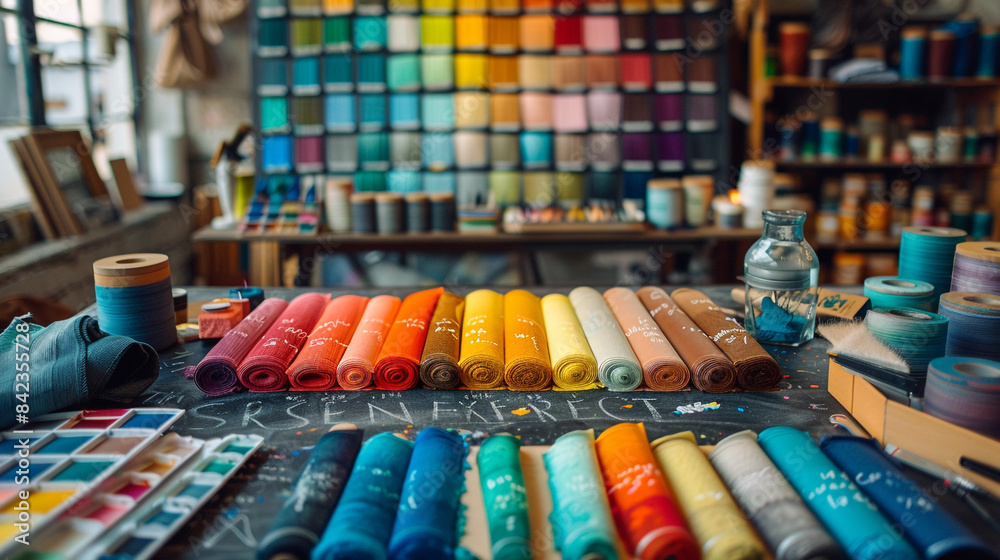 A blackboard featuring a chart of different color names and their hex ...