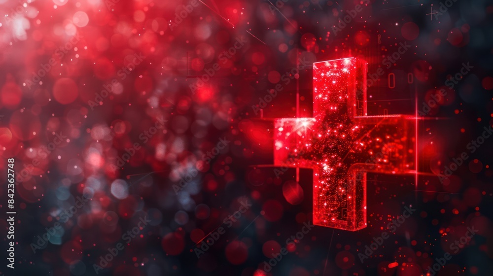 Red Plus Sign Healthcare Banner - Medical Theme for Health and Wellness ...