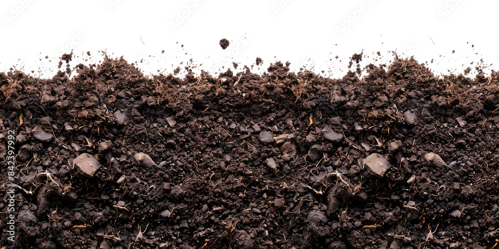 soil background texture border frame isolated on transparent white ...