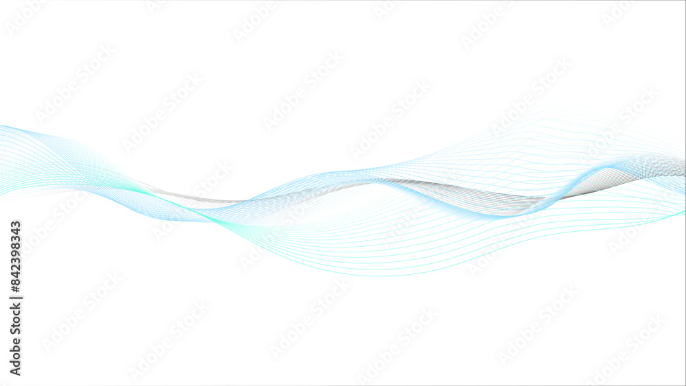 Abstract white background with blue wave line. Abstract blue wave lines ...
