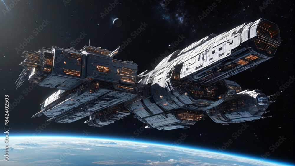 Observing the majestic and formidable space ships, cruising through the ...