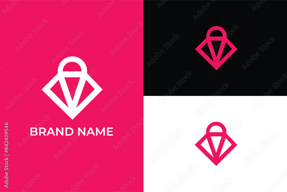 diamond icon logo, location and diamond logo, jewellery shop logo ...