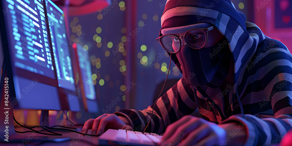 Hacker desktop wallpaper cyber background.Hacker in cyber security with ...