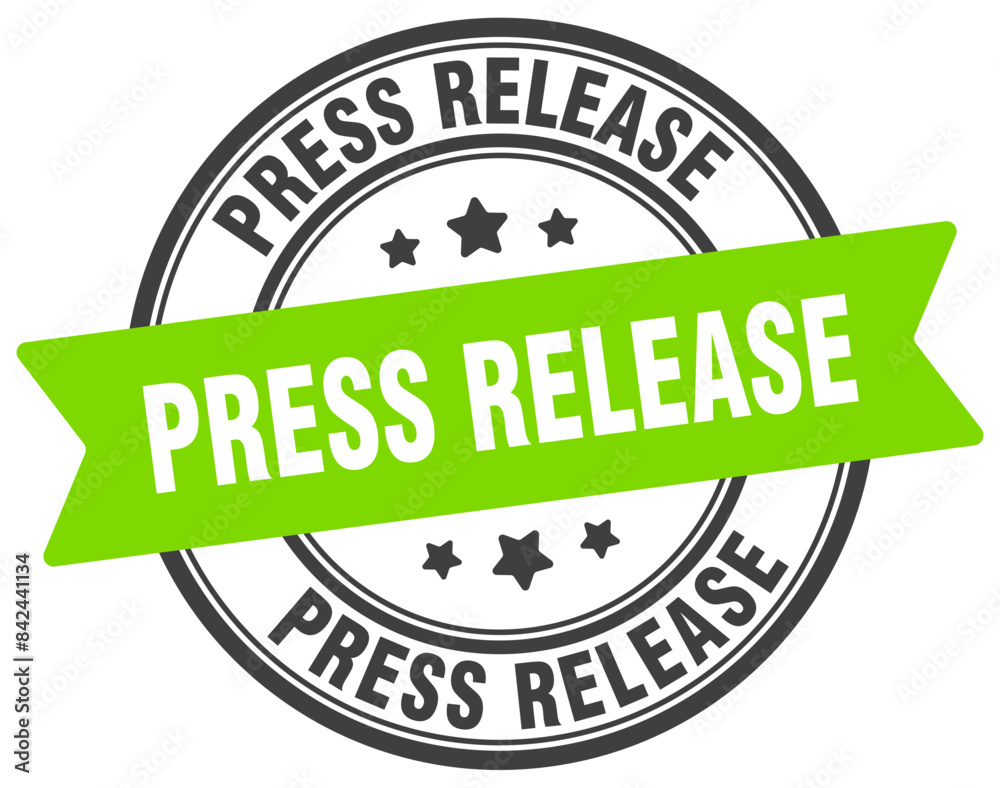 press release stamp. press release label on transparent background ...