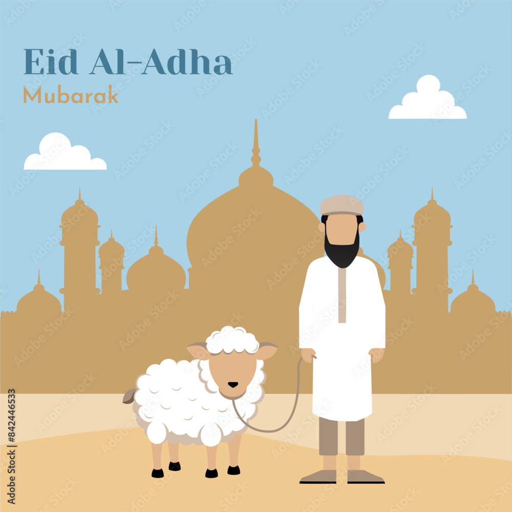 Eid al-Adha, Eid Mubarak Religious holiday. Creative idea and Concept ...