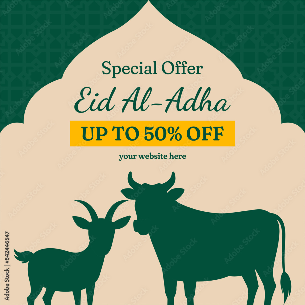 Eid al-Adha, Eid Mubarak Religious holiday. Creative idea and Concept ...