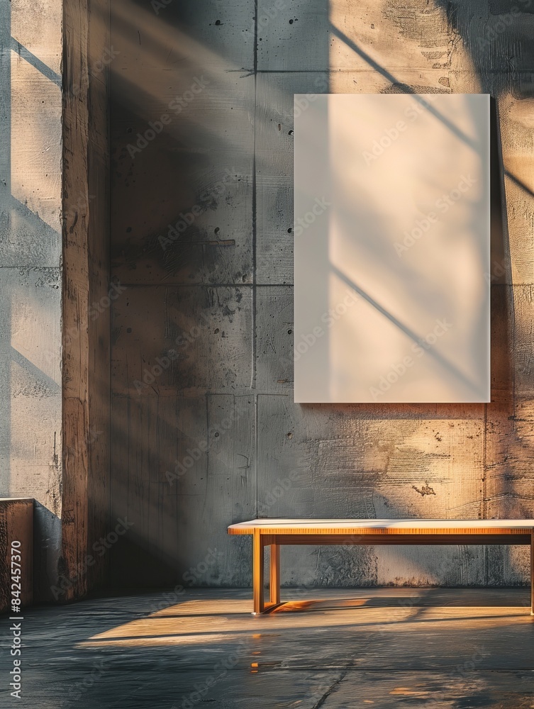 beautiful interior design furniture with mockup poster artwork with ...