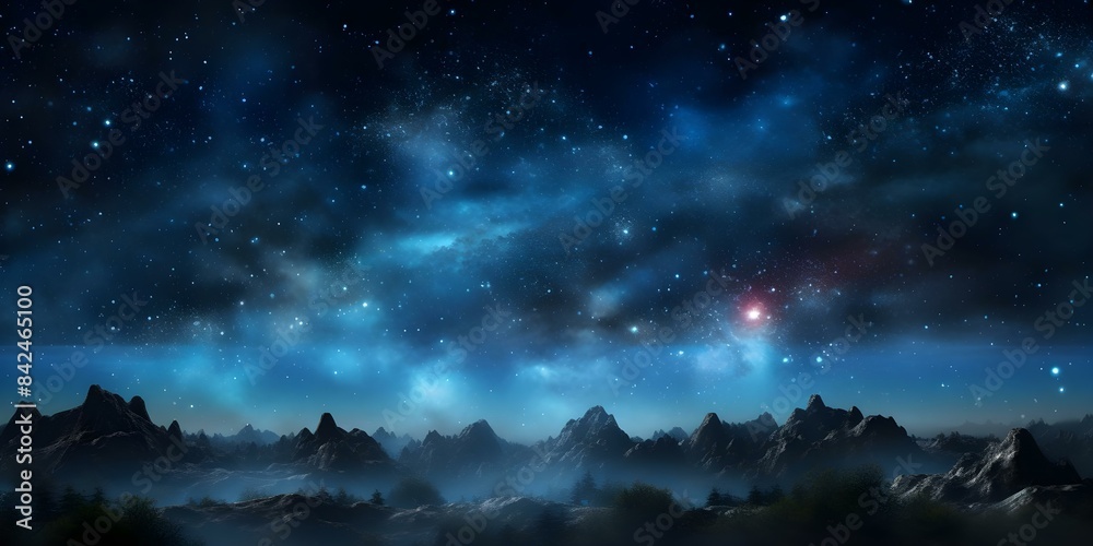 Immersive HDRI space background with nebula stars and panoramic view ...