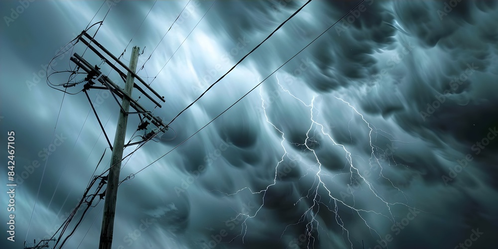 Storm damage causes power line disruption impacting electrical ...