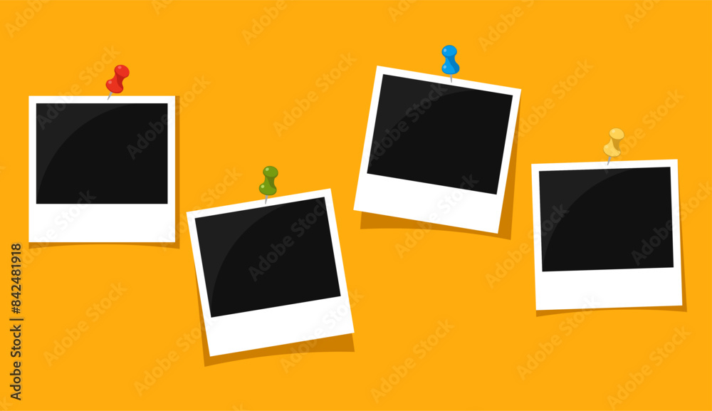 Vector Polaroid Frames. The most realistic photo templates with shadows ...