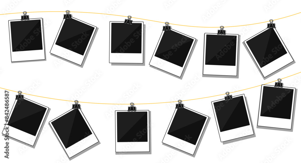 Vector Polaroid Frames. The most realistic photo templates with shadows ...