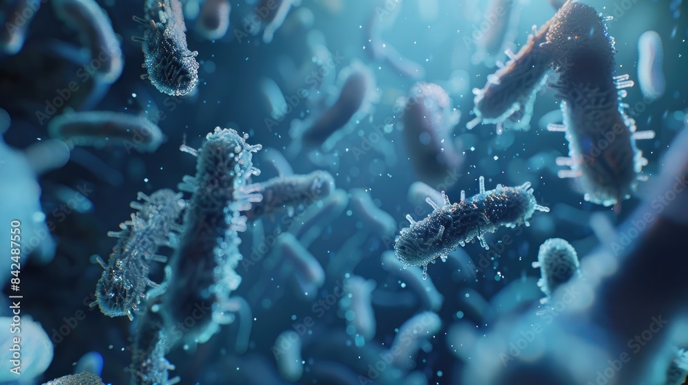 Antimicrobial Resistance in Pathogenic Bacteria, 3D Illustration of the ...