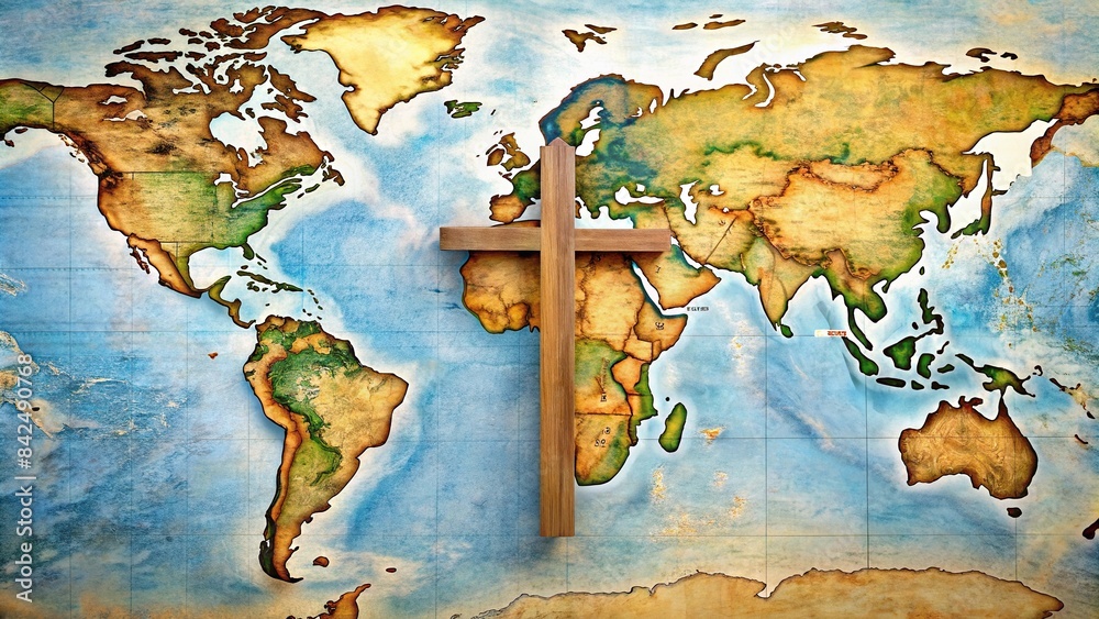 A stock photo featuring the holy cross of Jesus Christ superimposed on ...