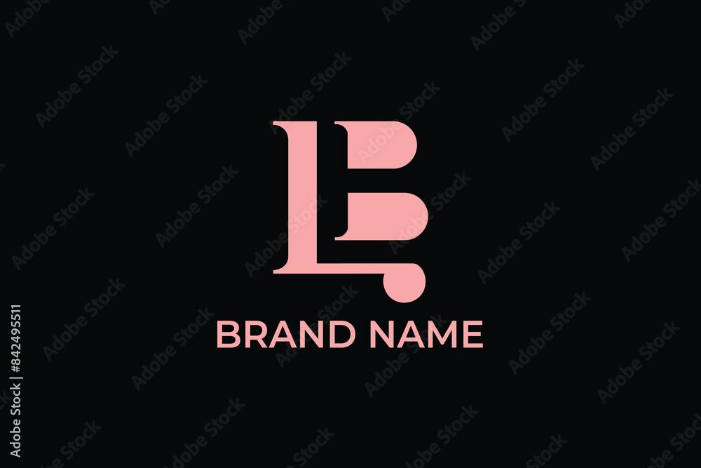 letter LB company logo, letter B and music note logo, letter LB music ...