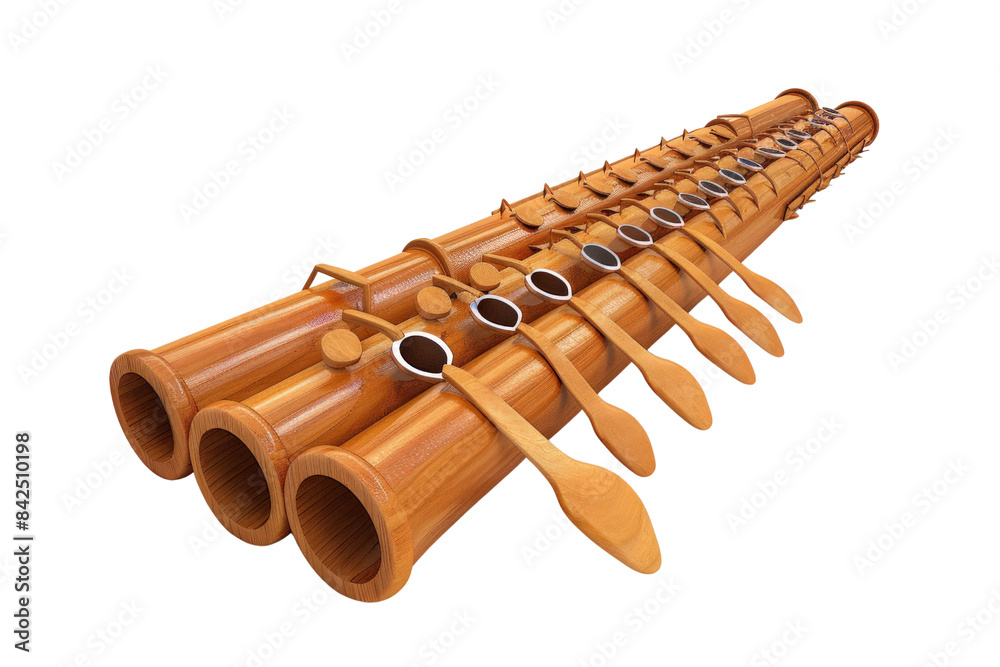 Long Wooden Instrument With A Bunch Of Spoons Sticking Out Of It ...