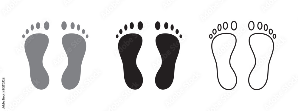 baby feet icon vector set. footprint, newborn, kids feet sign Stock ...