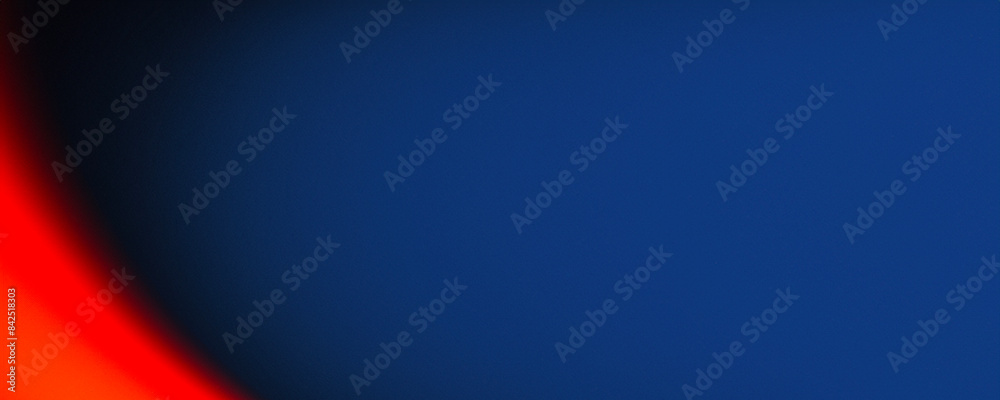 Red and blue gradient background banner with a large area of dark blue ...