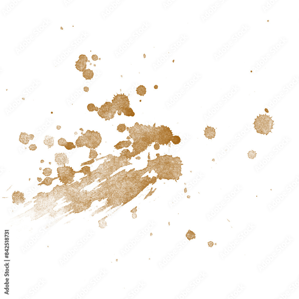 Coffee, chocolate, liquid stains isolated on transparent background ...
