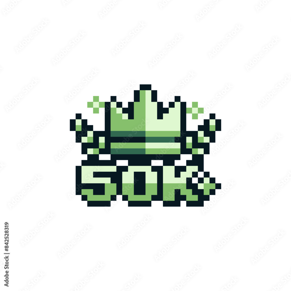 50 k pixel art icon, crown, medal, stamp emblem subscribers, likes ...