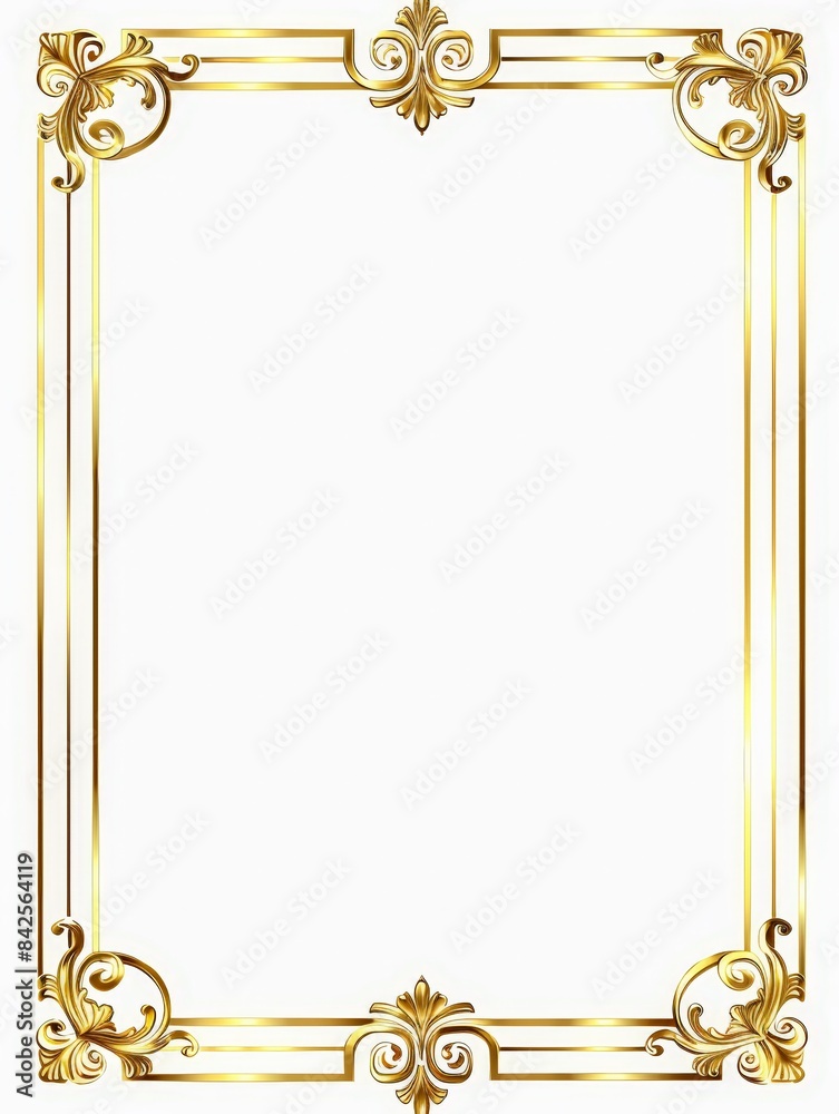 High-resolution gold frame PNGs with transparent background. Stock ...