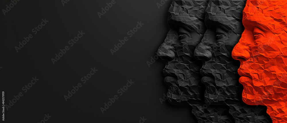 International Day of Racial Equality modern abstract faces illustration ...