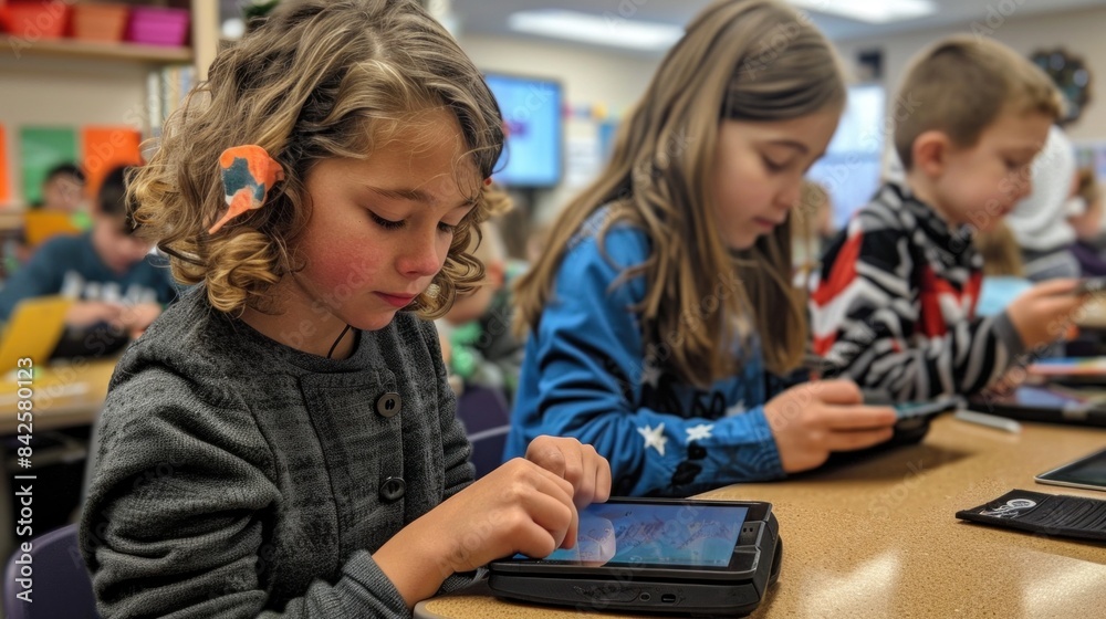 Students Using Tablets in the Classroom: students using tablets or ...