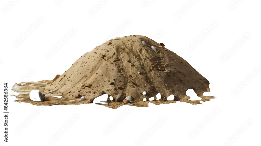 pile of soil isolated, Pile of soil isolated on transparent, 3D ...