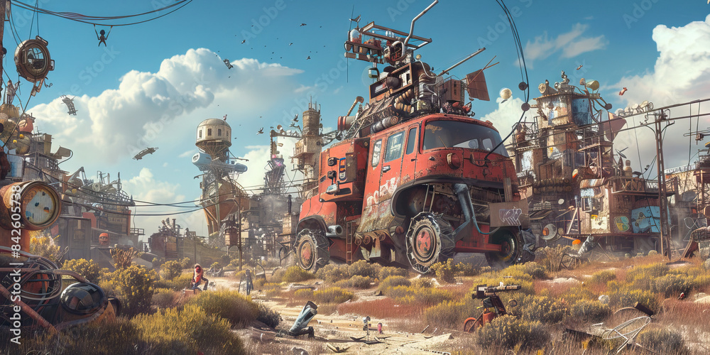 Wasteland Wonders: The Marvels of Scrap City - A city filled with ...