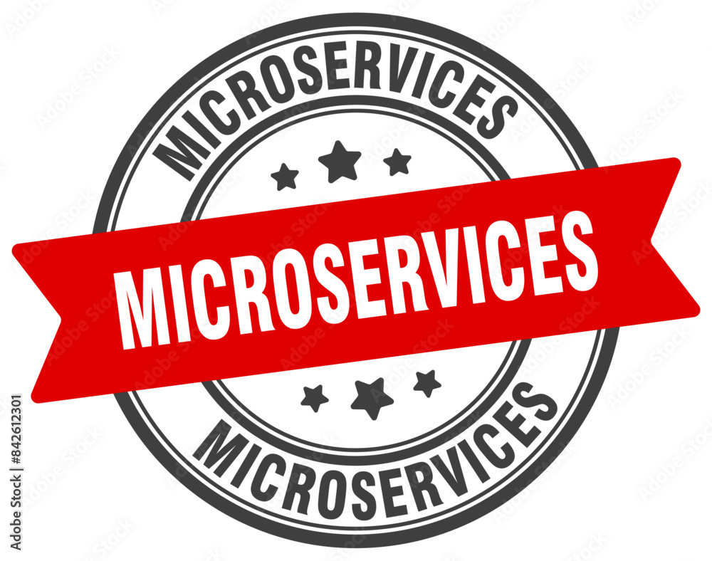 microservices stamp. microservices label on transparent background ...