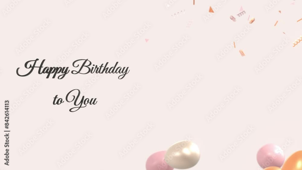 Happy Birthday Animation. Happy Birthday Animation With Confetti ...