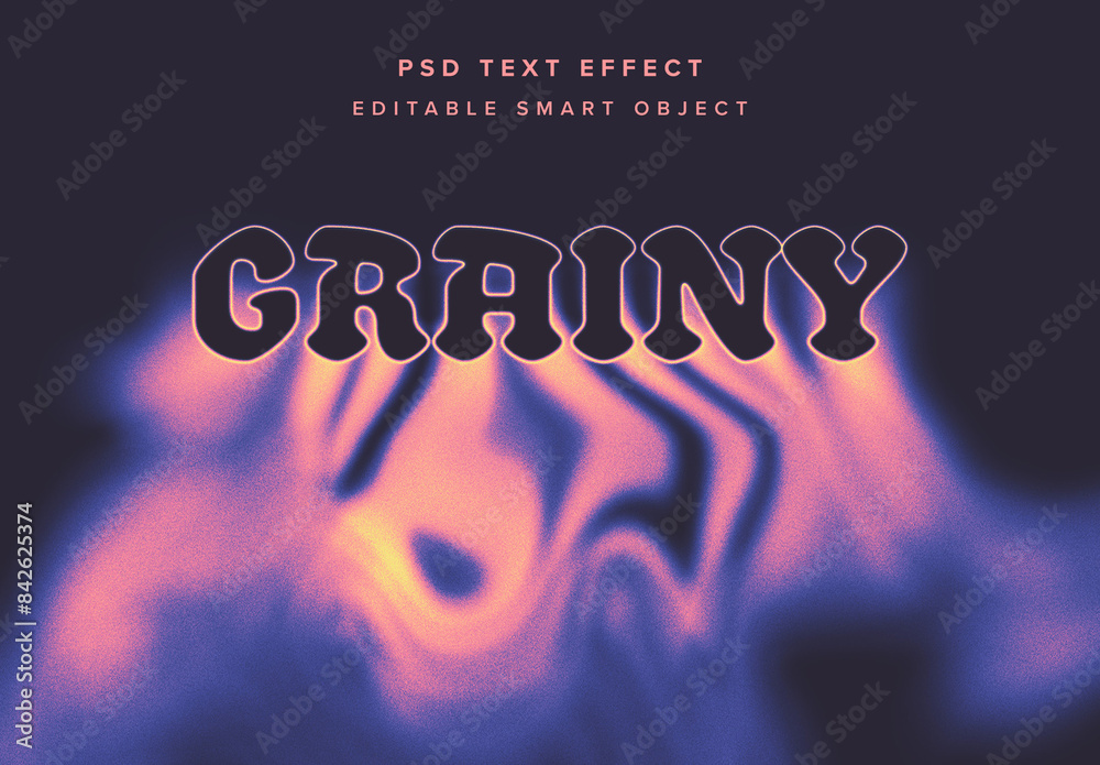 Dissolving Text Effect Mockup Stock Template | Adobe Stock