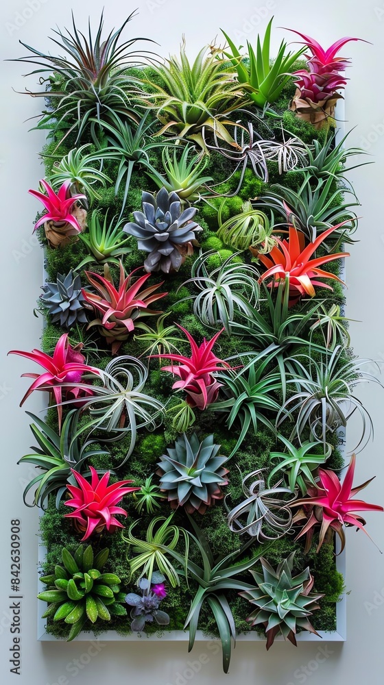 Air Plant Array A collection of air plants mounted within a square ...