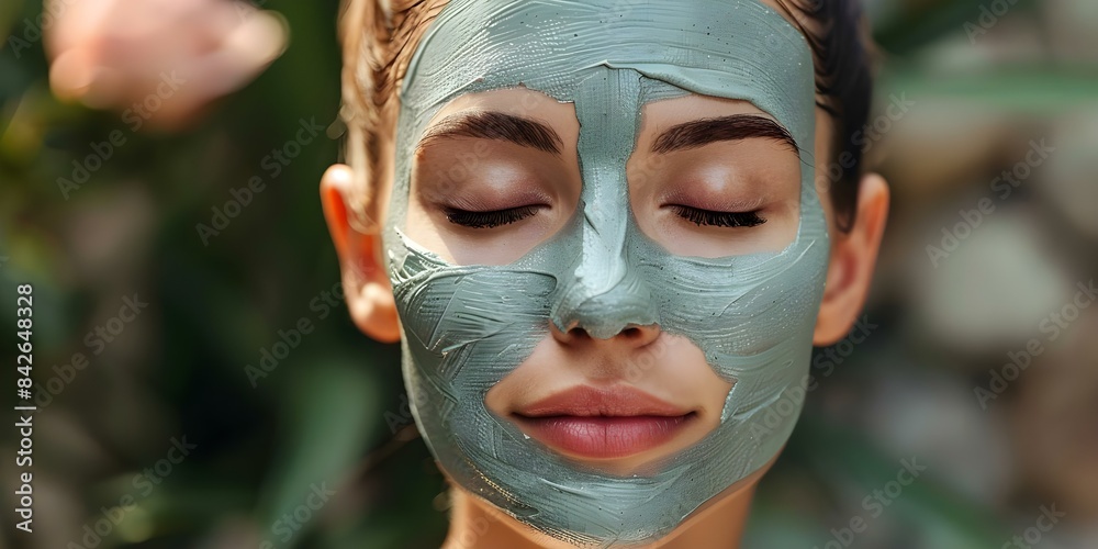 Applying a Gentle Mask to Nose and Chin for Unclogging Pores and ...