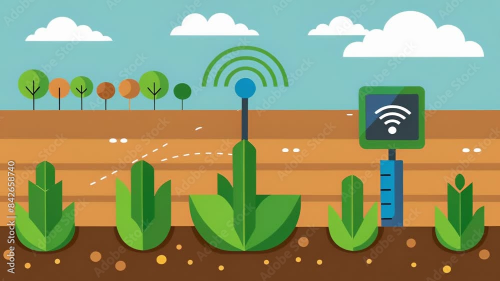 A digital sensor that measures nutrient levels in the soil providing ...