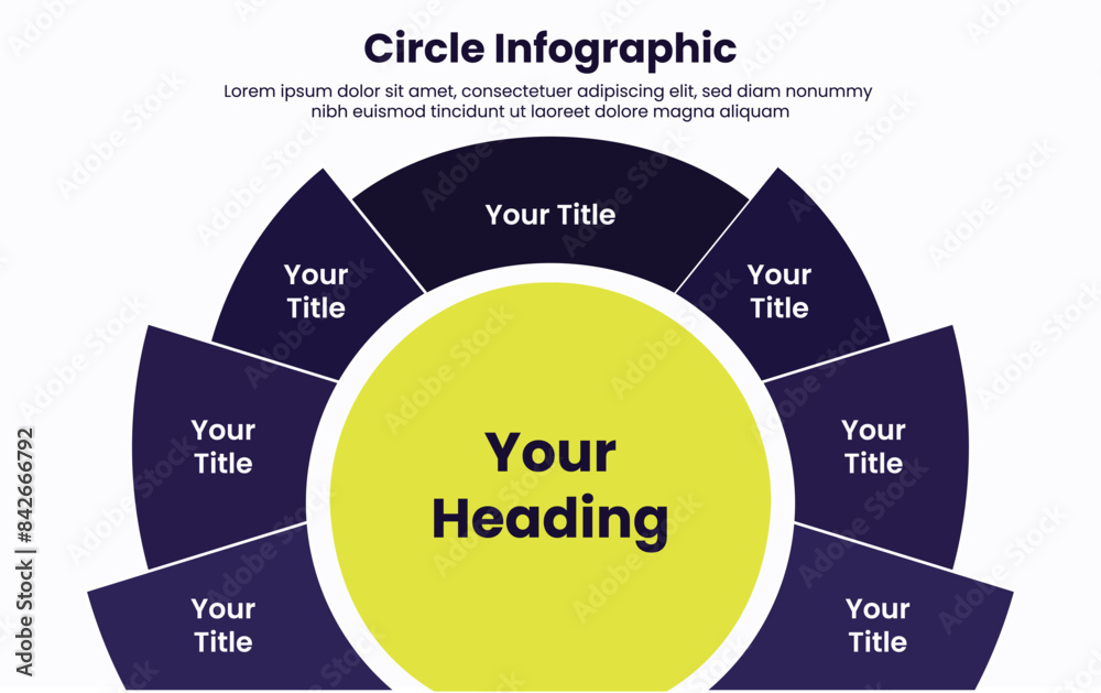 Vector circle infographic. Template for cycling diagram, graph ...