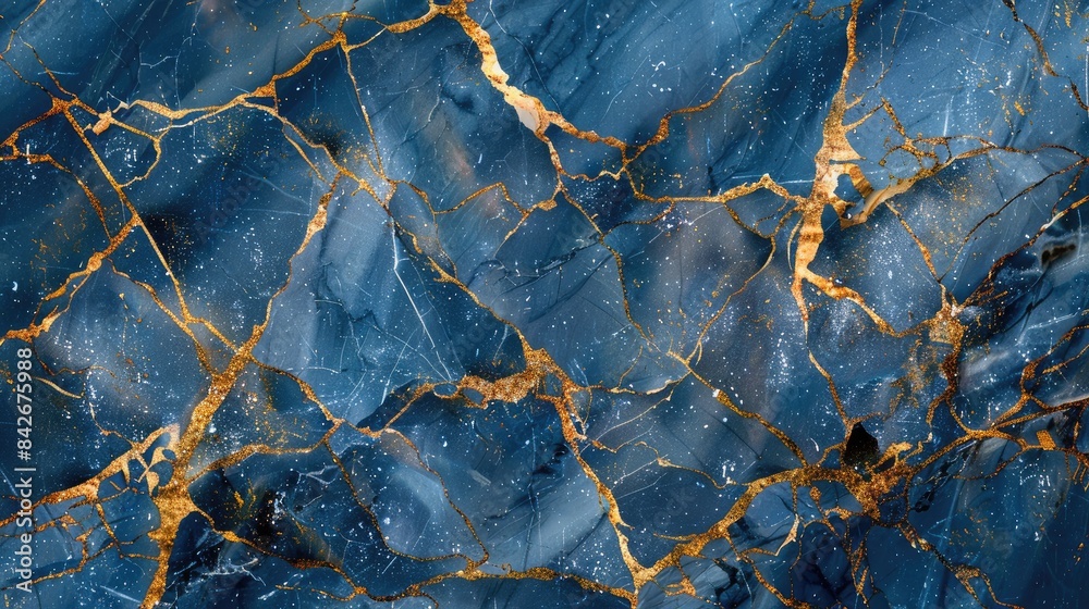 High Resolution Blue Marble Texture Background with Golden Veins Close ...