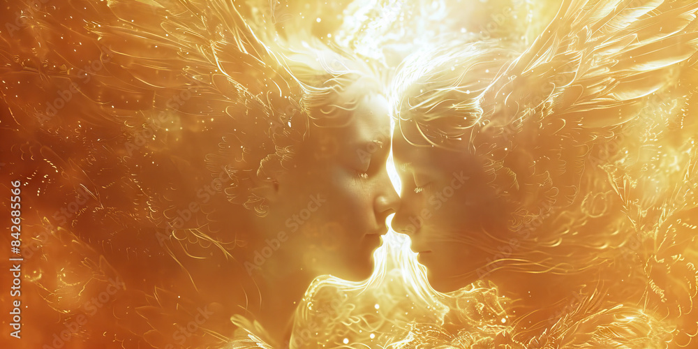Celestial Embrace: Angels Sharing a Moment of Divine Love - Angels ...
