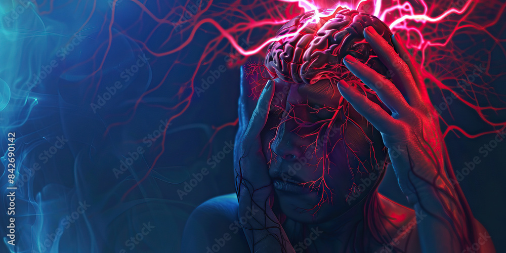 Hypertension Headaches and Dizziness Xray highlighting neural ...