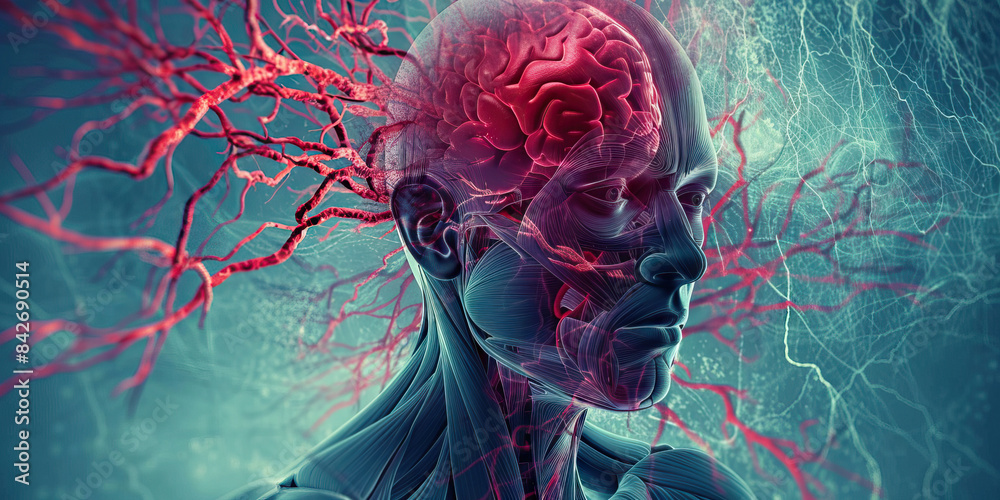 Hypertension Headaches and Dizziness Xray highlighting neural ...