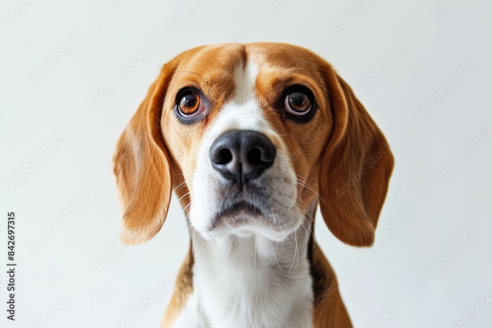 Beagle with Soulful Eyes and a Playful Tilt: A Beagle with soulful eyes ...