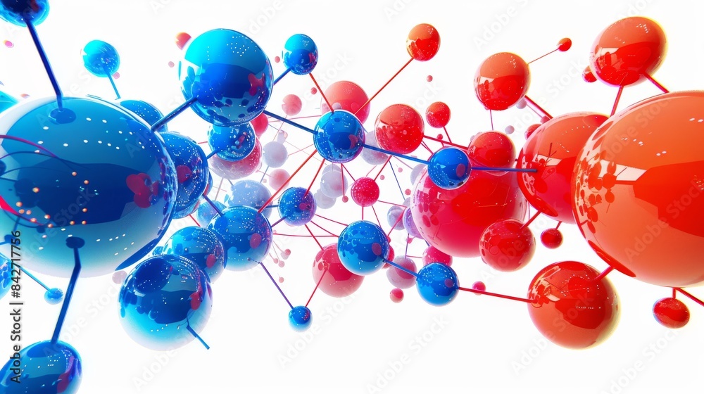 an infinite 3D array of spheres, one next to the other, connected with ...