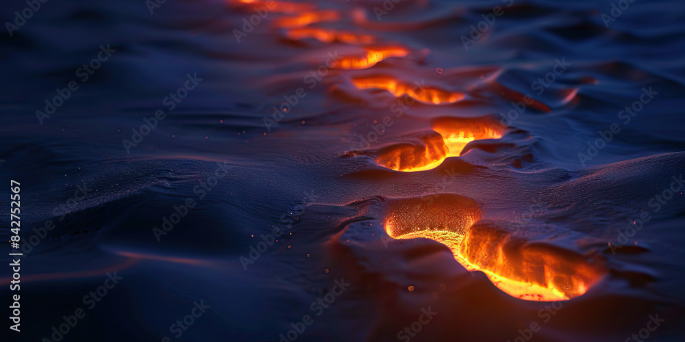 Leadership Trailblazer: Abstract path with footprints leading forward ...